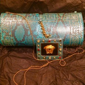 Versace | Bags | Gianni Versace Embellished Python Clutch Bag | Poshmark